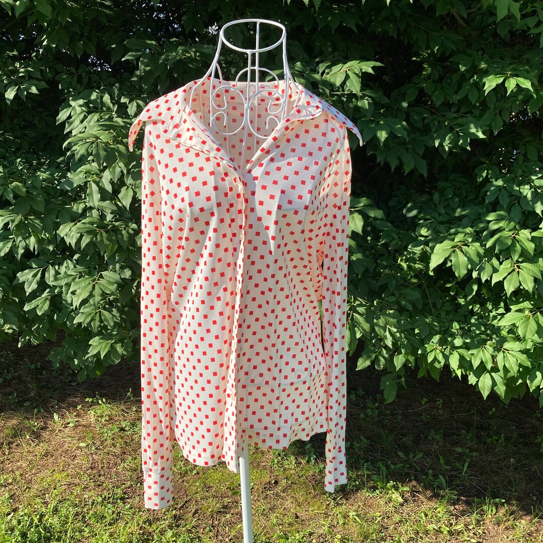 Redo Description and Measurements Vintage 70s Red Shirt 1970s - Etsy