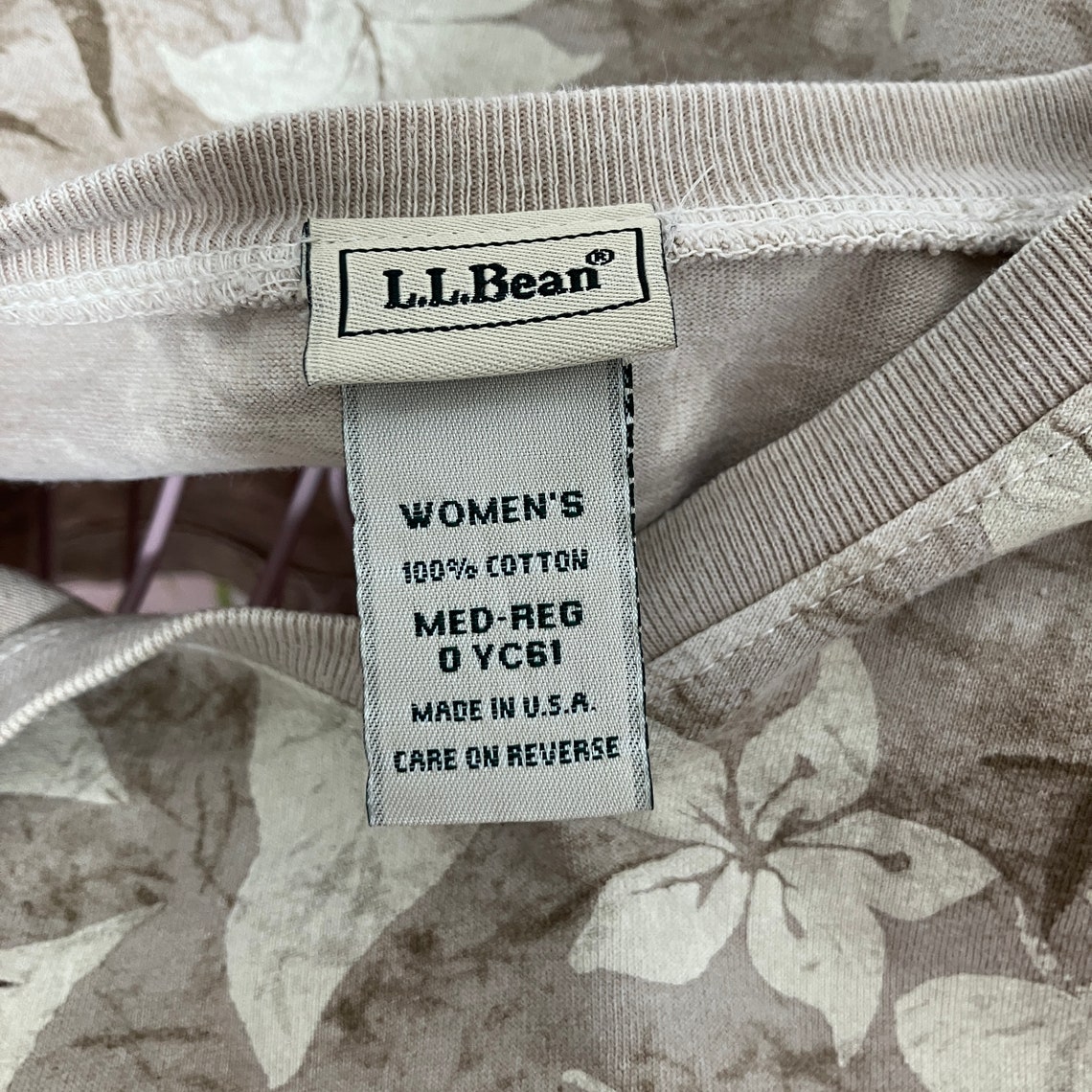 Vintage 90s Y2k T Shirt | M - L | Ll Bean Made in Usa Floral Botanical ...