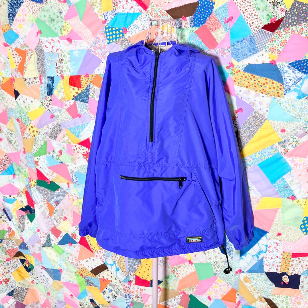 Vintsge 90s Windbreaker Periwinkle Purple 1990s Jacket L L Bean - Etsy