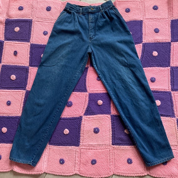 vintage lee jeans high waisted blue rinse 90s 100% co… - Gem