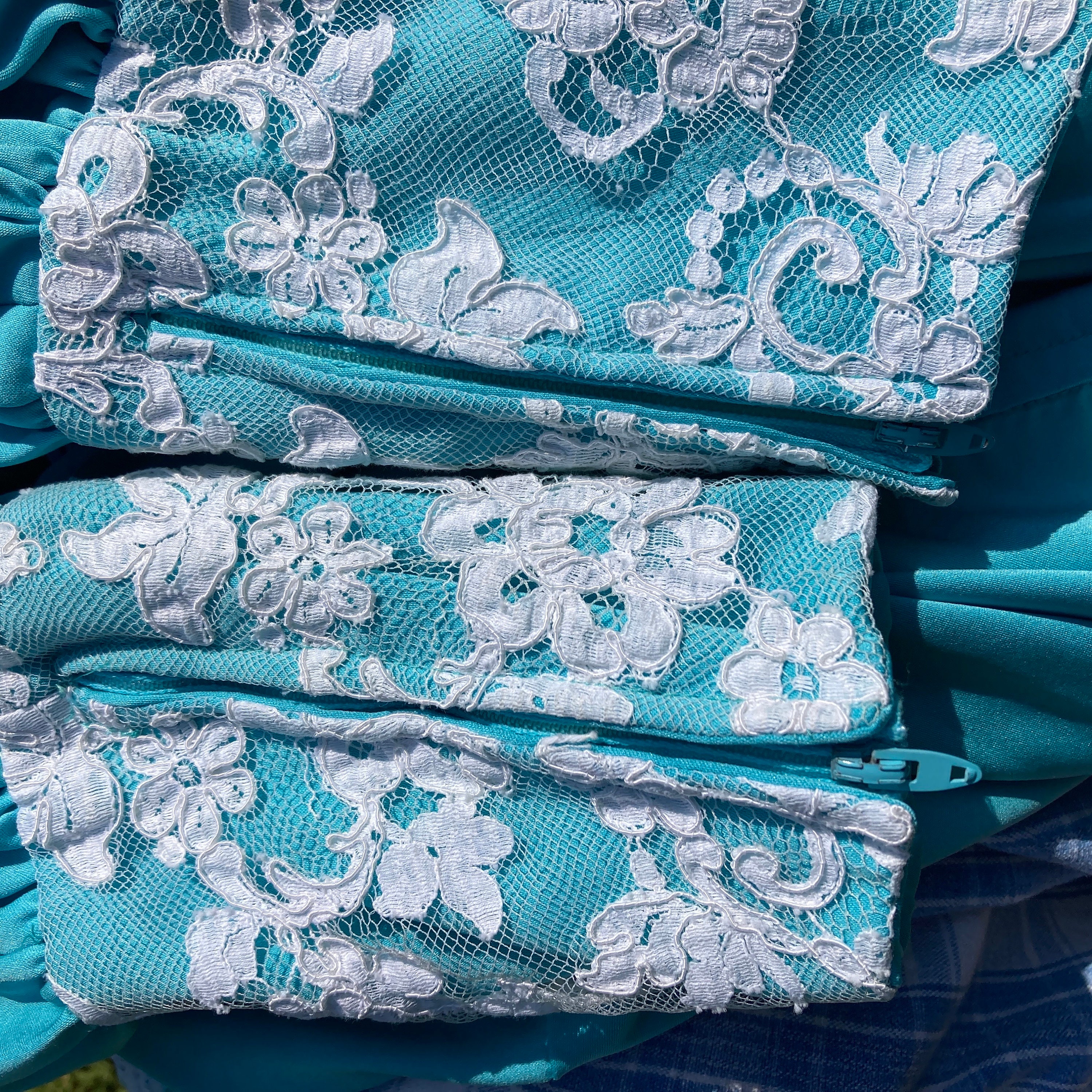 Vintage 70s Prairie Dress 1970s | S-M | Pastel Teal Maxi Balloon Bishop ...
