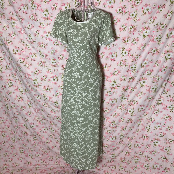 Sage Green Cottage Core Dress - Etsy