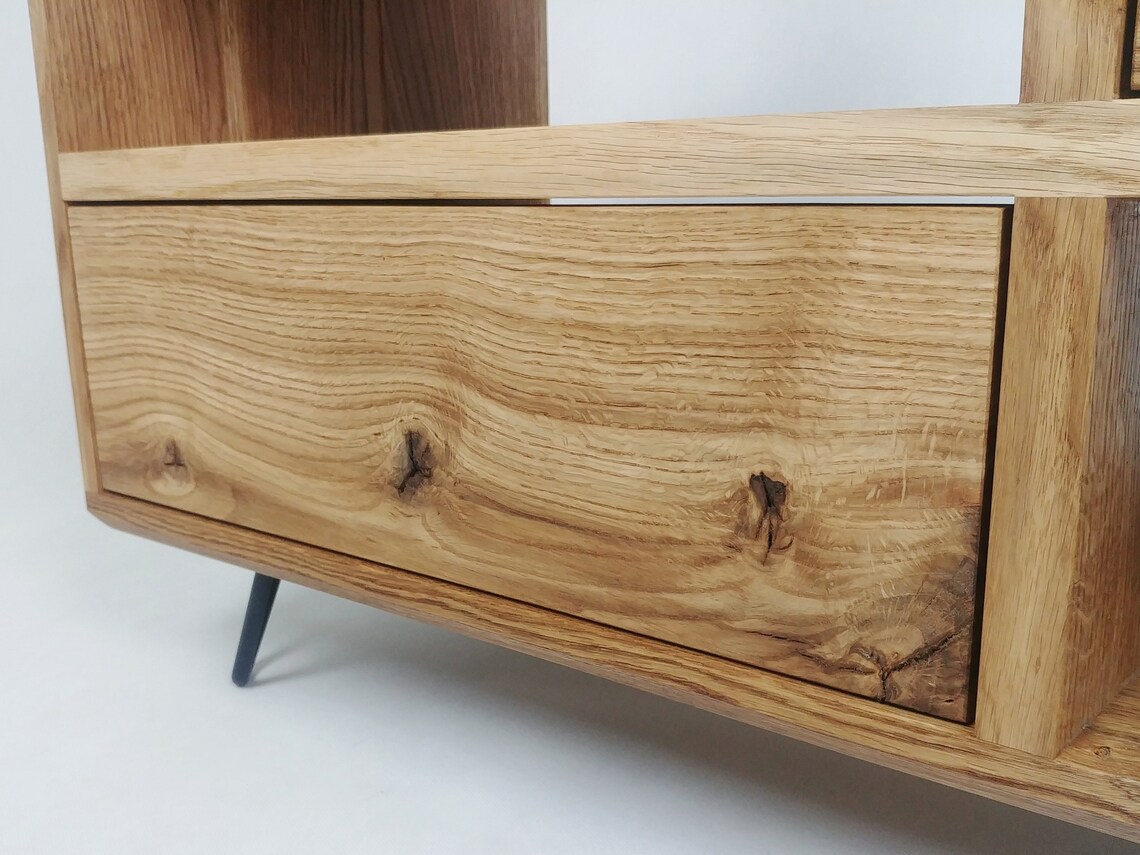 MILAAU Solid Oak Tv Cabinet Wood Tv Bench LILU Media - Etsy