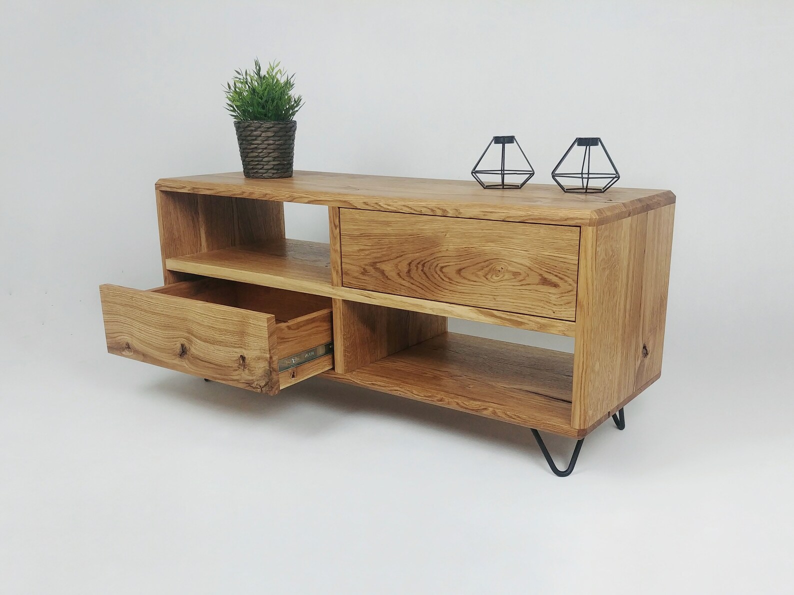 MILAAU Solid Oak Tv Cabinet Wood Tv Bench LILU Media - Etsy