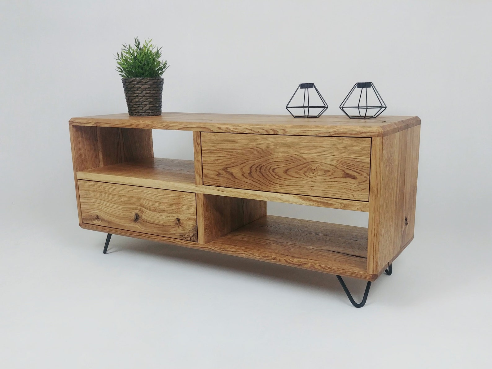 MILAAU Solid Oak Tv Cabinet Wood Tv Bench LILU Media Console TV Stand ...
