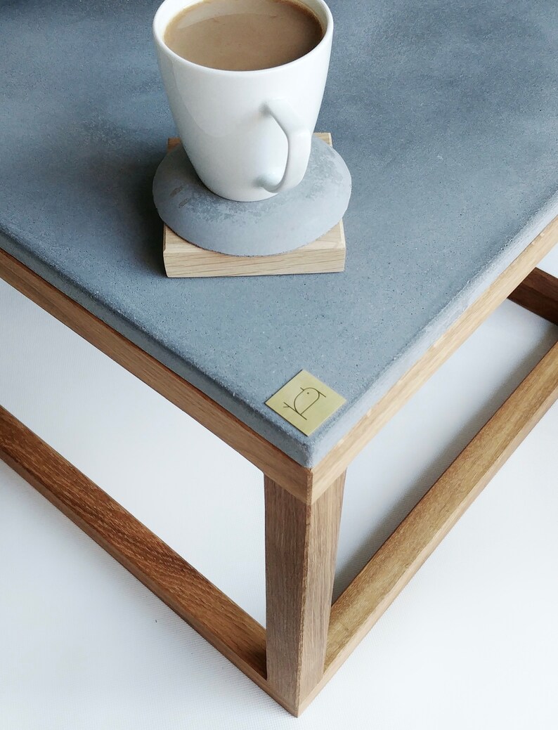 Concrete Coffee Table NALU Minimalist Industrial Side Table - Etsy Ireland