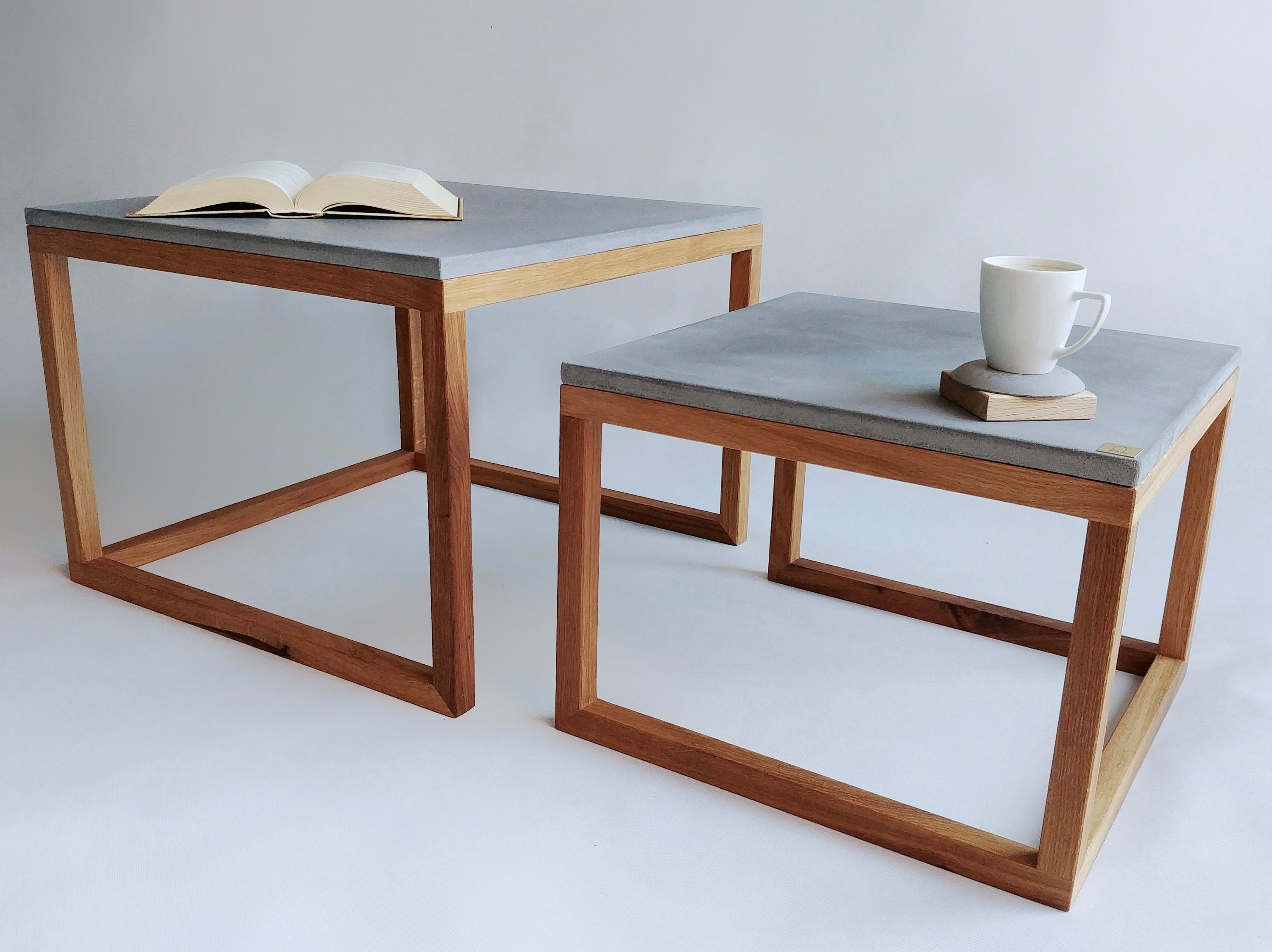 Concrete Coffee Table NALU Minimalist Industrial Side Table - Etsy