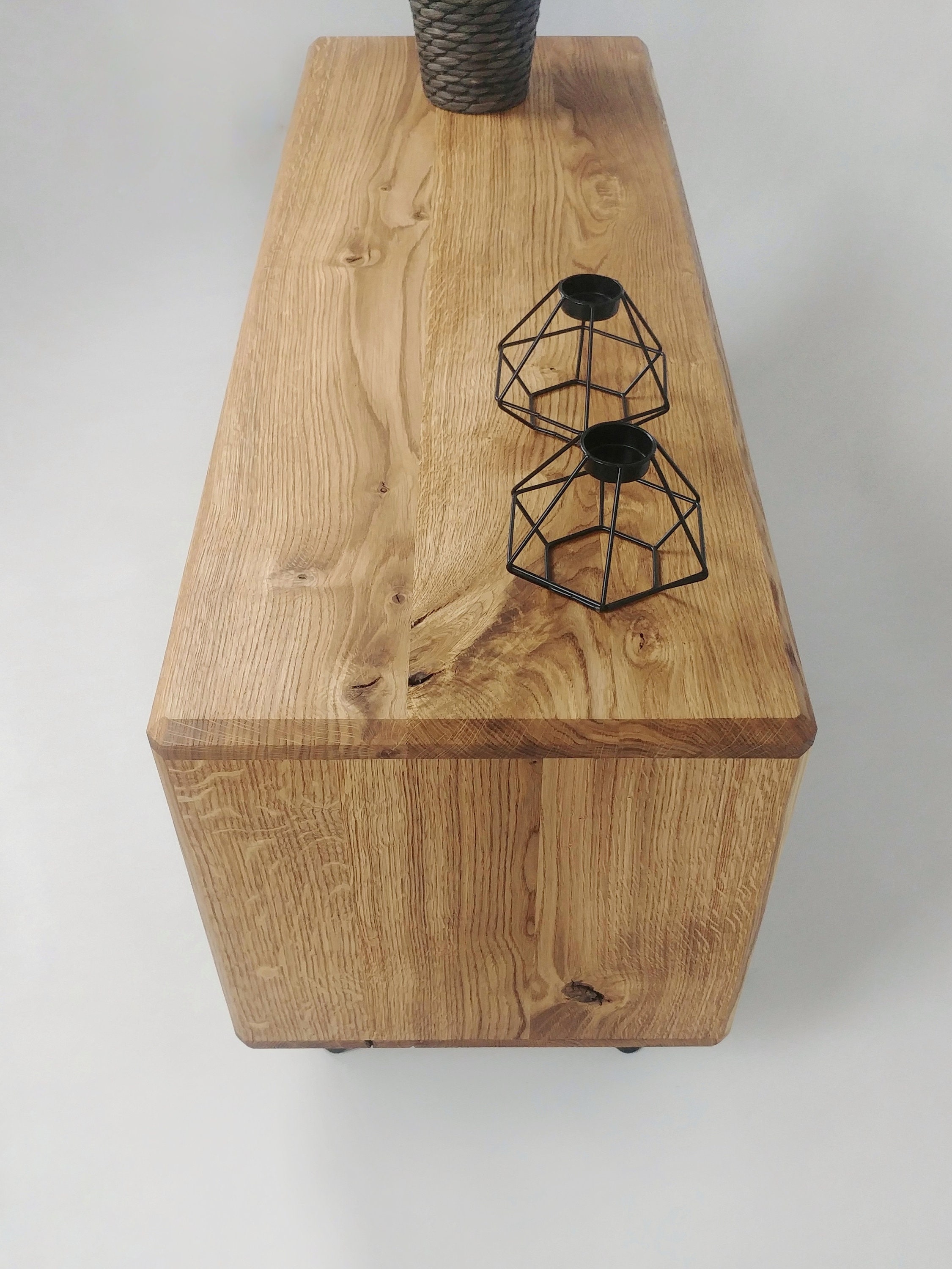 MILAAU Solid Oak Tv Cabinet Wood Tv Bench LILU Media - Etsy