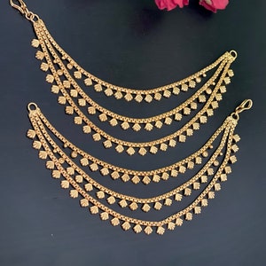 Antique 2/3 Layered Ear Chain /traditional Earrings Accessories ...