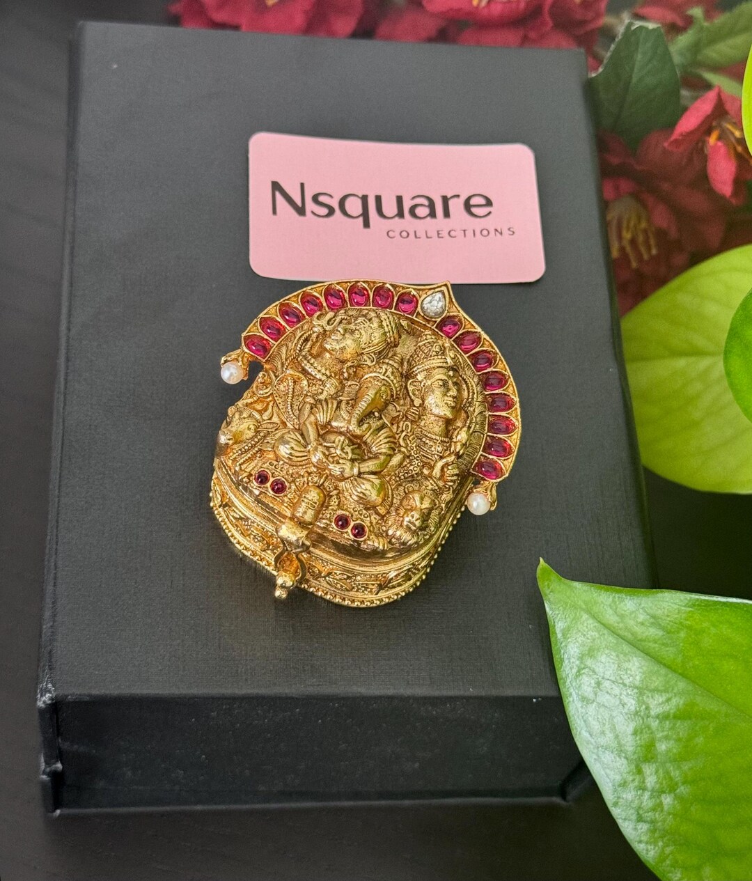 Ganesha Shiva Parvathy Sindoor Box / Wedding Gift/ Pooja Accessories ...