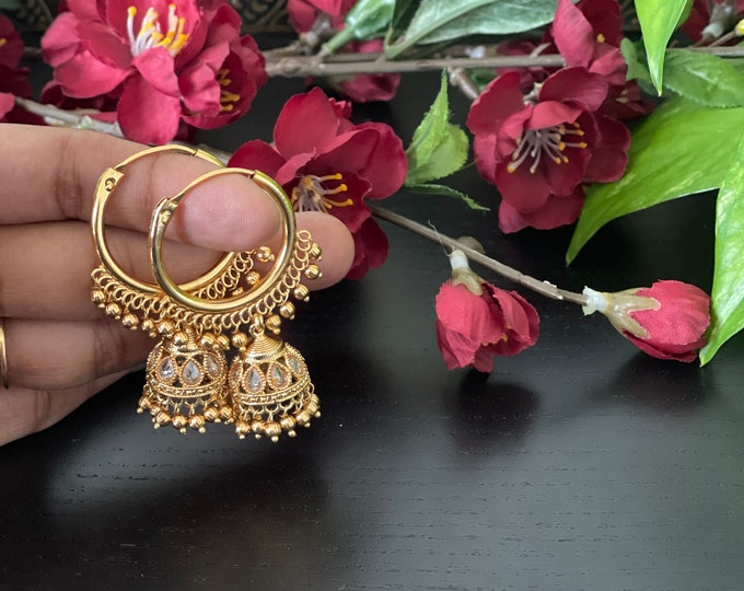 Antique Cute Polki Bali Jhumkas / Jhumki Earrings Jewelry / Indian ...