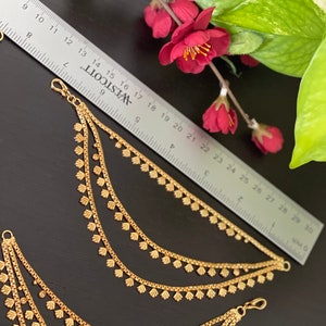 Antique 2/3 Layered Ear Chain /traditional Earrings Accessories ...