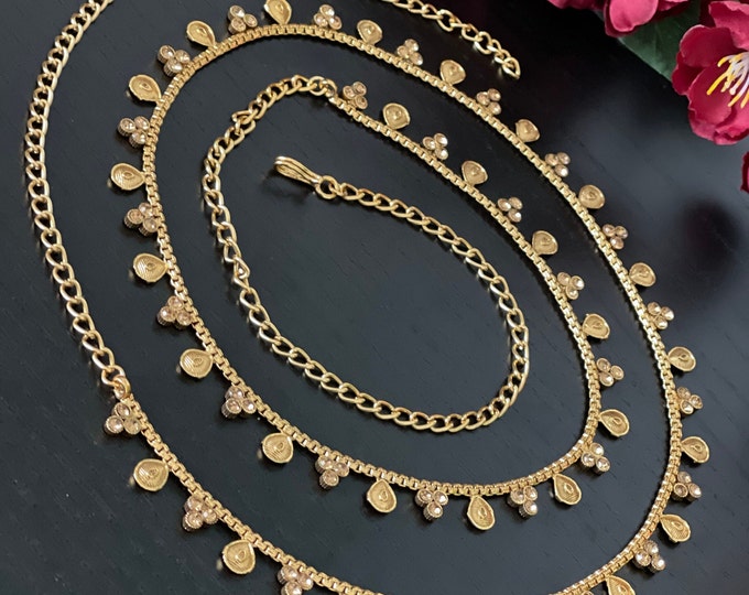 Antique Kamarbandh / Kamarpatta/ Champange Color Stones Waist Chain ...