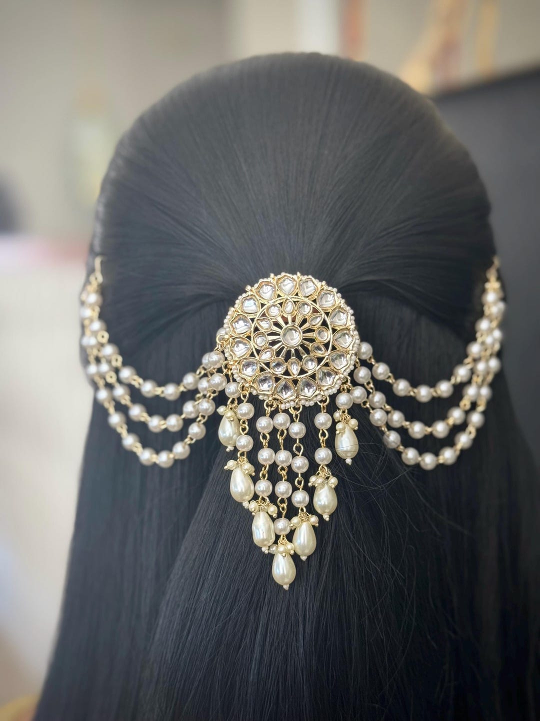 Kundan Hair Pin / Juda Pin / Veni Pin / Juda Pin / Classical Dance ...