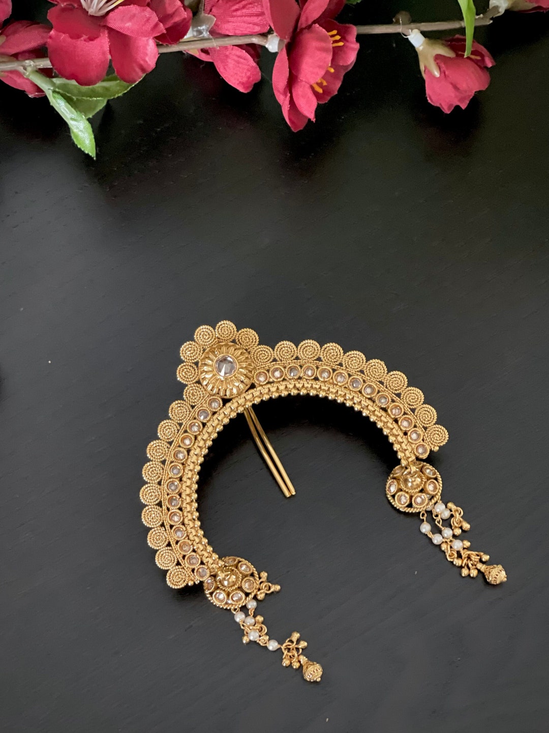 Simple Antique Hair Pin / Juda Pin / Veni Pin / Polki Juda Pin - Etsy UK