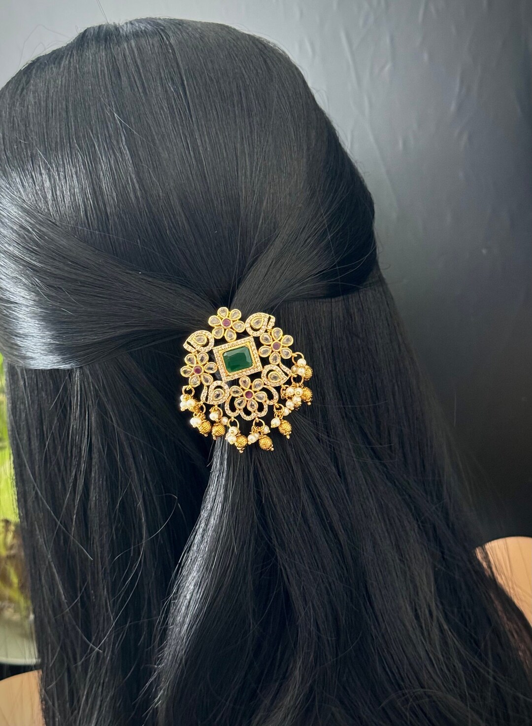 Restock-single Cute CZ Antique Hair Brooch / Juda Pin / Veni Pin / Jada ...