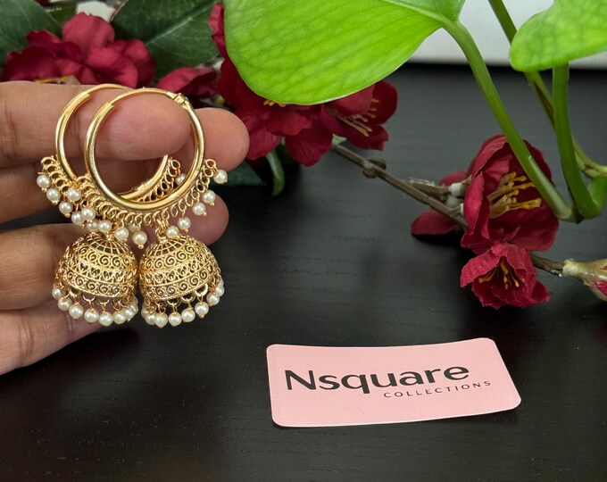 Antique Cute Bali Jhumkas / Jhumki Earrings Jewelry / Indian Jumkas ...