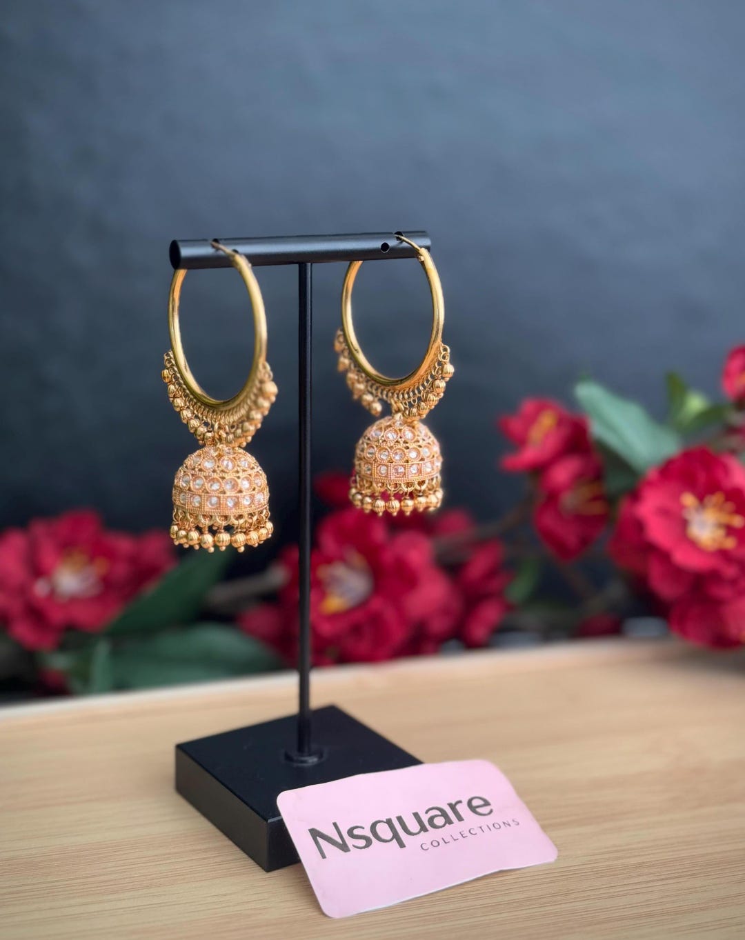 Antique Polki Bali Jhumkas / Jhumki Earrings Jewelry / Indian Jumkas ...