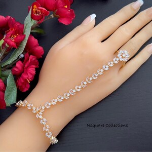 Single AD Two Tone Bracelet/ Haathphool / Gold Finished Two Tone Ring ...