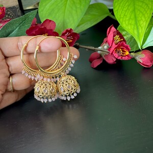 Antique Bali Jhumkas / Polki Jhumki Earrings Jewelry / Bridal Jhumkas ...