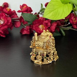 Antique Gold Sindoor Box / Premium Quality Pooja Accessories/ Lord ...