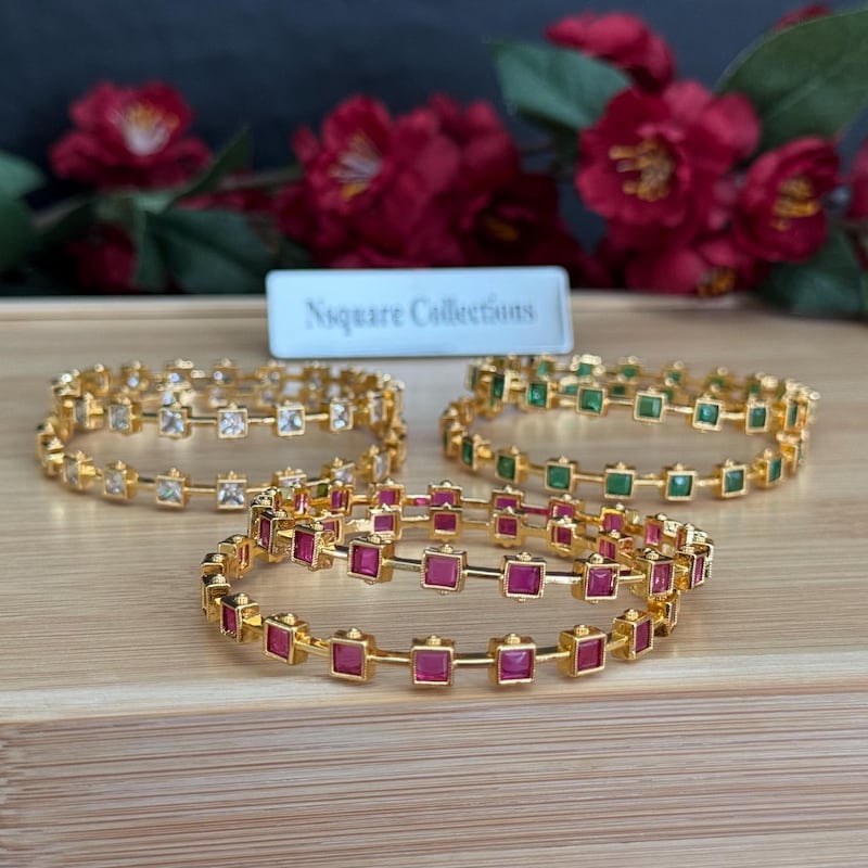 Stone Bangles - Etsy