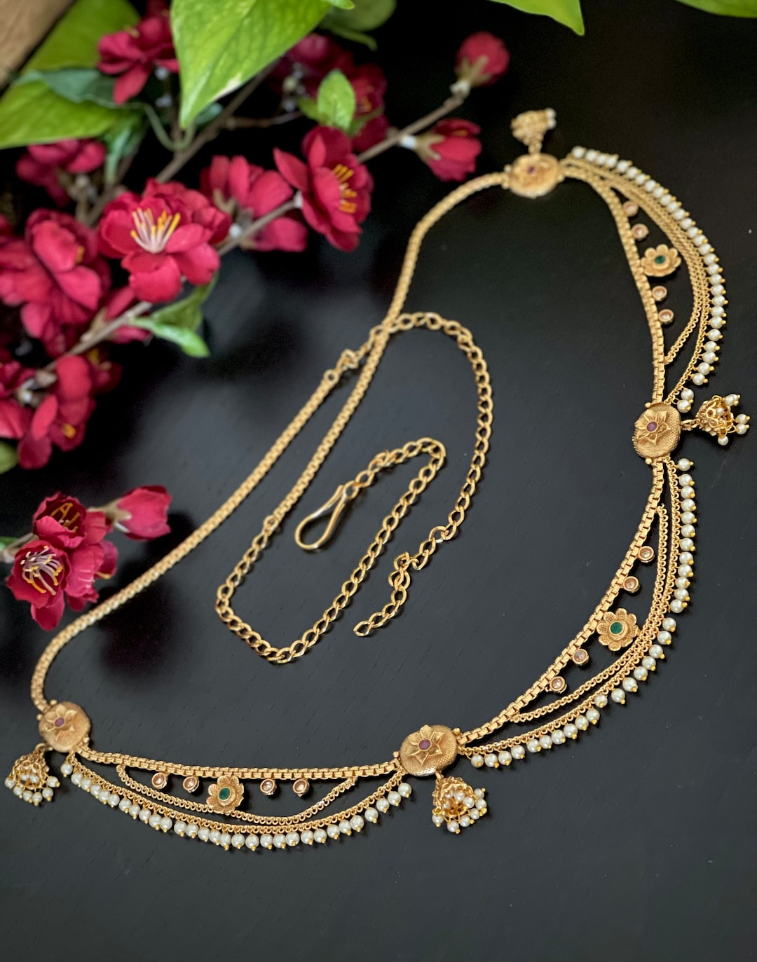 Kamarbandh / Kundan Pearl Kamarpatta/ Indian Jewelry/ Indian Waist ...