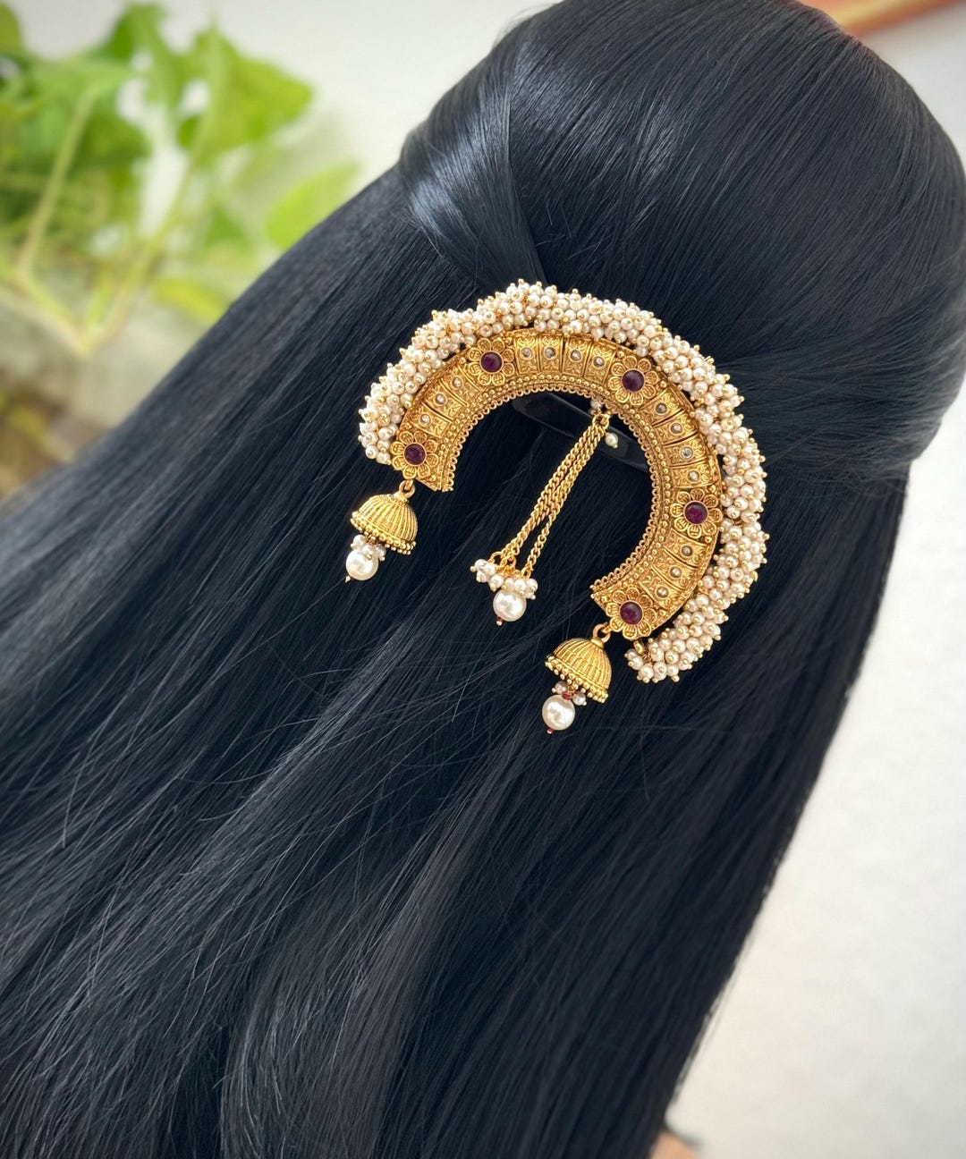 Antique Hair Pin / Juda Pin / Veni Pin / Polki Juda Pin / Classical ...