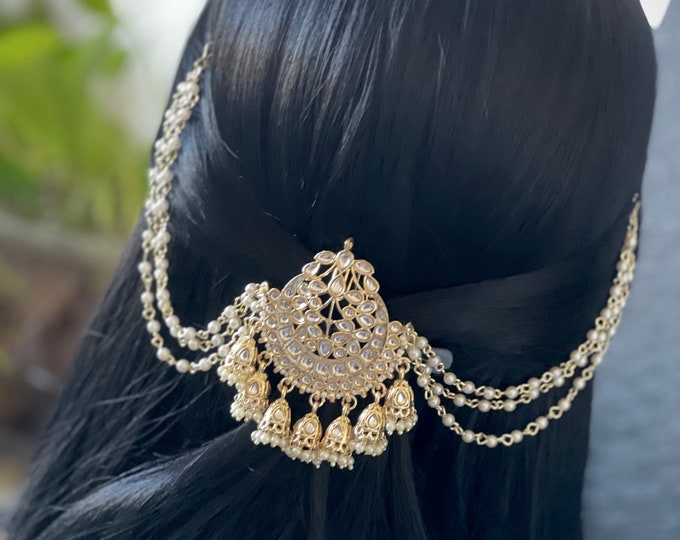 Kundan Jhumkas Hair Pin / Juda Pin / Veni Pin / Juda Pin / Classical ...