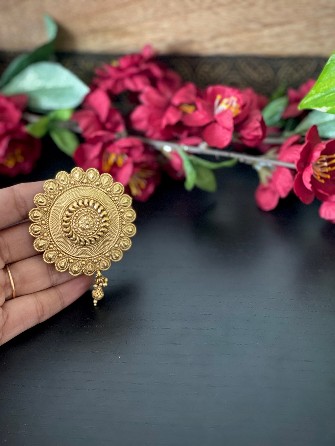 Gold Hair Brooch / Juda Pin / Veni Pin / Juda Pin / Classical Dance ...