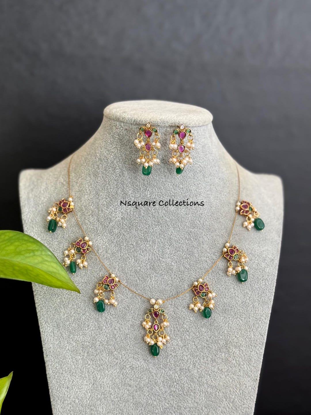 Cute Charm Invisible Necklace Set / Invisible Chain Necklace Set ...