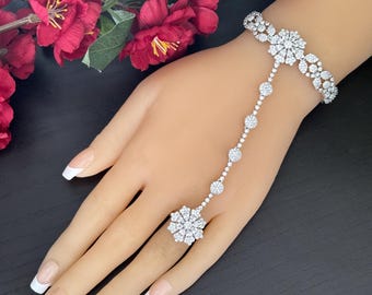 Single AD Two Tone Bracelet/ Haathphool / Gold Finished Two Tone Ring ...
