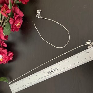 Simple Silver Finished Womens Chain Anklets / Payal / Bridal - Etsy
