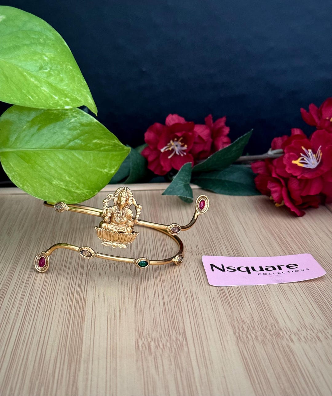 Ganesha Armlet: Matte Gold Indian Bridal Bajuband - Etsy