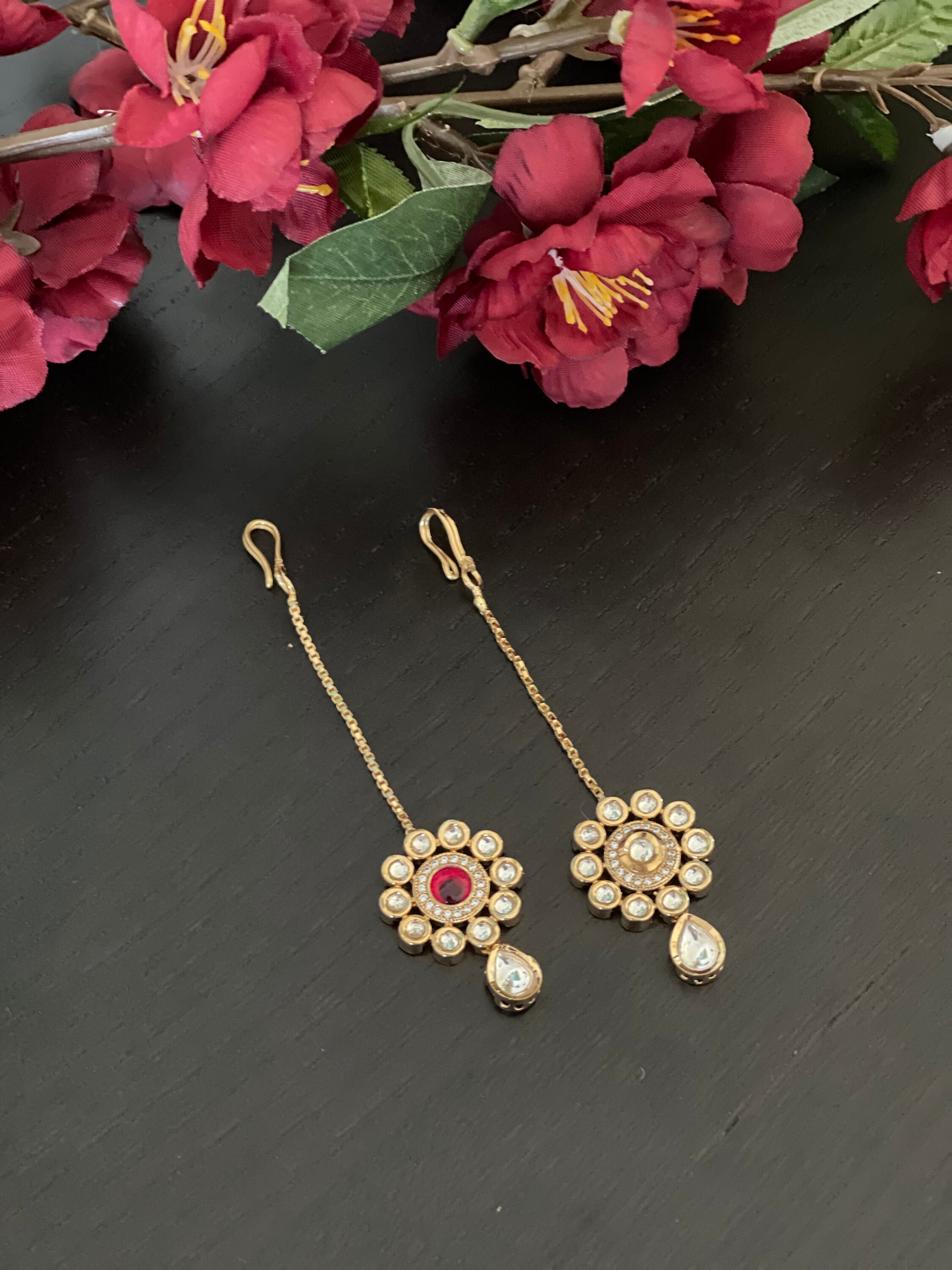 Chutti/ Cute Gold Maang Tikka/ Forehead Jewelry / Kundan - Etsy