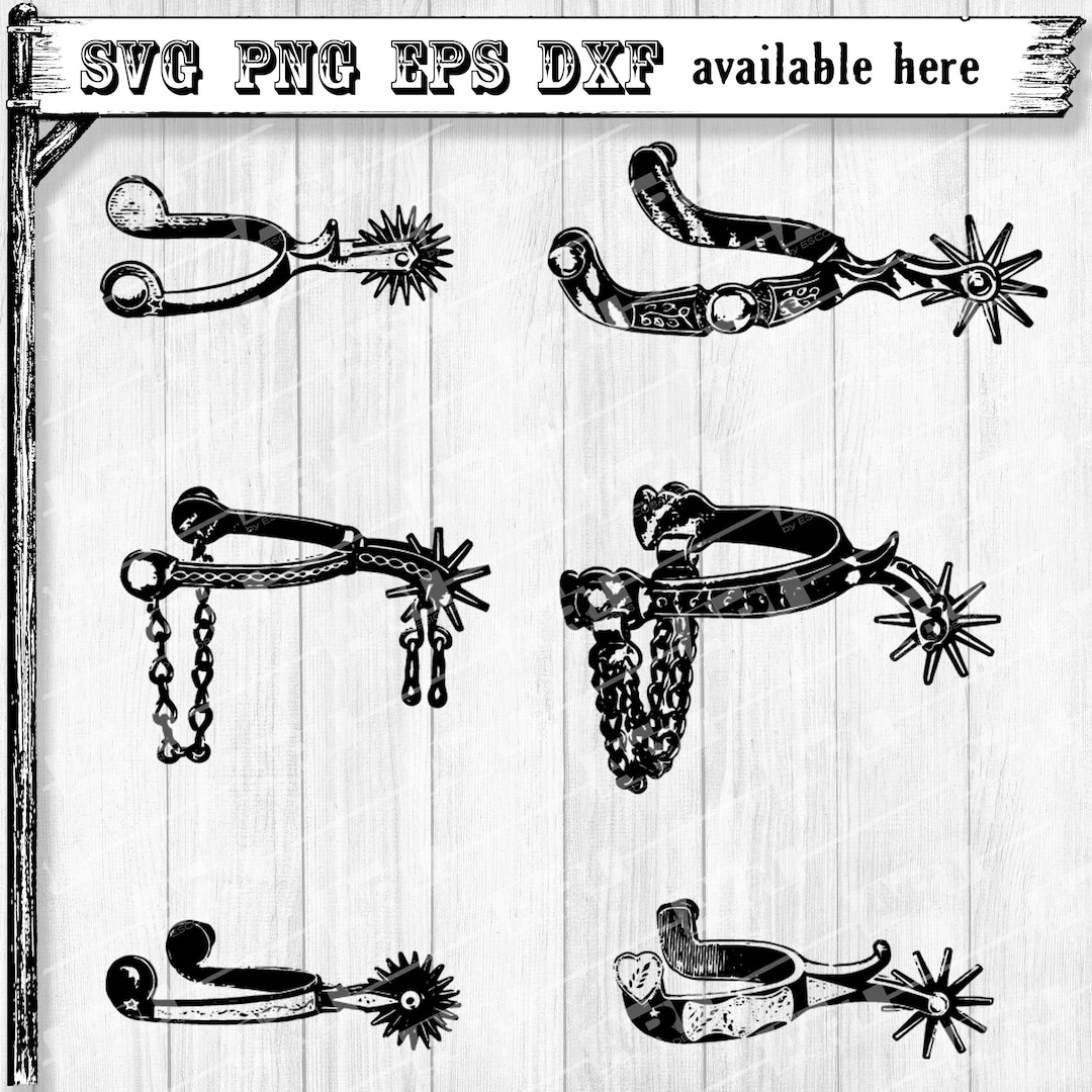 Vintage Cowboy Spurs SVG, Western SVG, Cowboy SVG for Sublimation ...