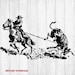 Cowboy on Horse Roping a Bull Breakaway Roper SVG Western SVG Cowboy ...