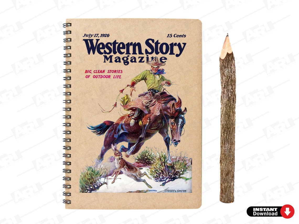 Western Story Magazine Cover SVG With Clear Background Pulp - Etsy
