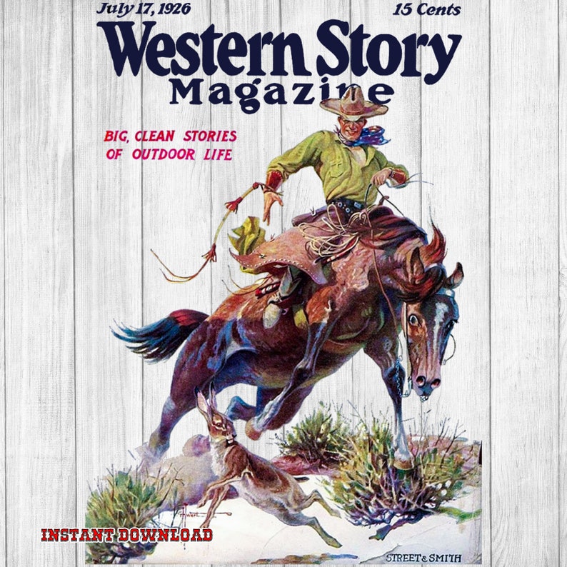 Western Story Magazine Cover SVG With Clear Background, Pulp Magazine ...