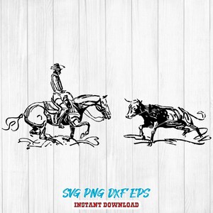 Western Cowboy Roping SVG Bundle - Roping, Lassoing, Longhorn Designs ...