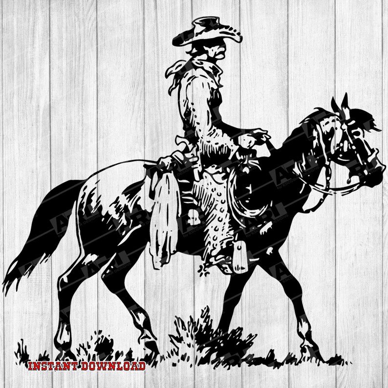 Cowboy Svg, Horse Eps, Western Png, Clip Art Bundle, PNG Sublimation ...