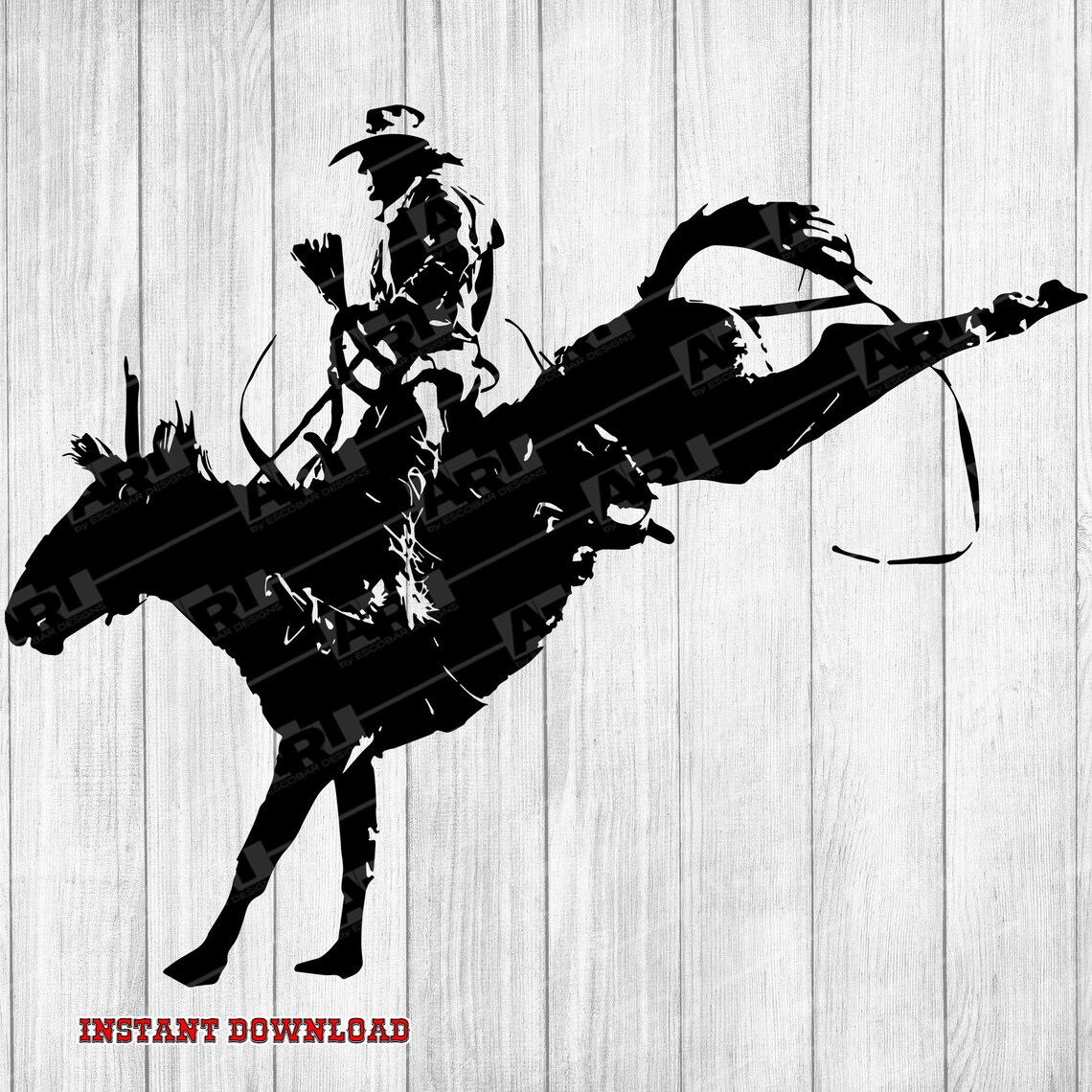 Western Cowboys Saddle Bronc Riding SVG, Rodeo PNG, Bucking Broncos SVG ...
