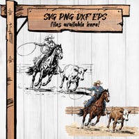 Breakaway Roper SVG, Western Horse, Roper, Ranch Riding, Cowboy ...