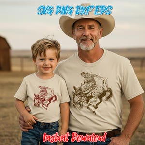 Cowboy on Bucking Bronco SVG | Saddle Bronc Riding Clipart | Western ...