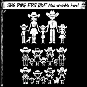 Stick Figure Cowboy Family Clipart - Vector Svg Stick Figure Clipart ...