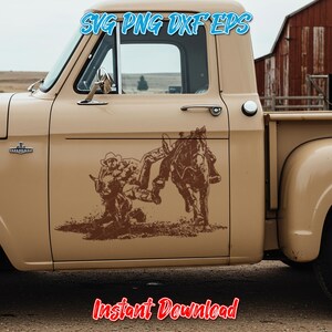 Rodeo Cowboy Bulldogging Steer SVG PNG Clipart Bundle – Western ...