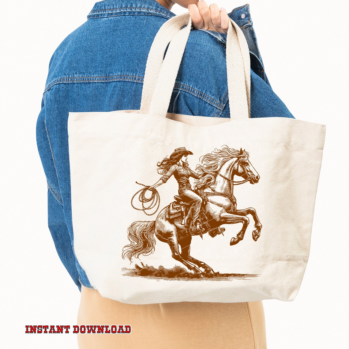 Cowgirl Riding Horse Clipart | Western Lariat SVG PNG - Etsy