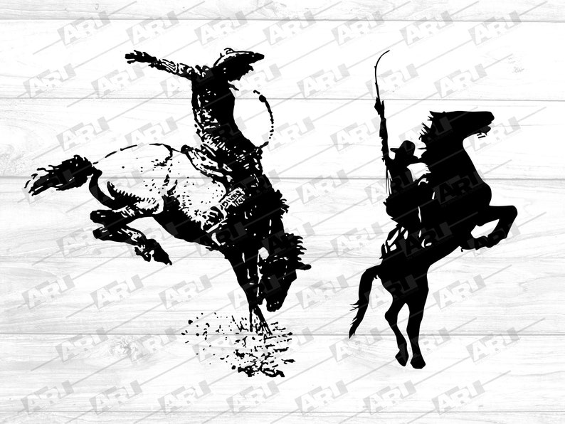 Western SVG, Cowboy Roping, Cowboy Herding Bulls, Cowboy Lassoing ...