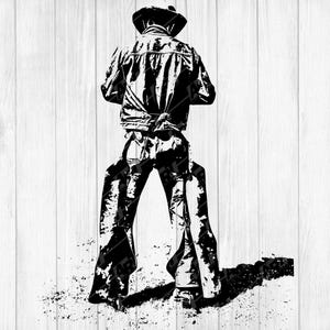 Western Cowboy in Chaps SVG, PNG, Dxf, Eps | Classic Cowboy Cut File ...