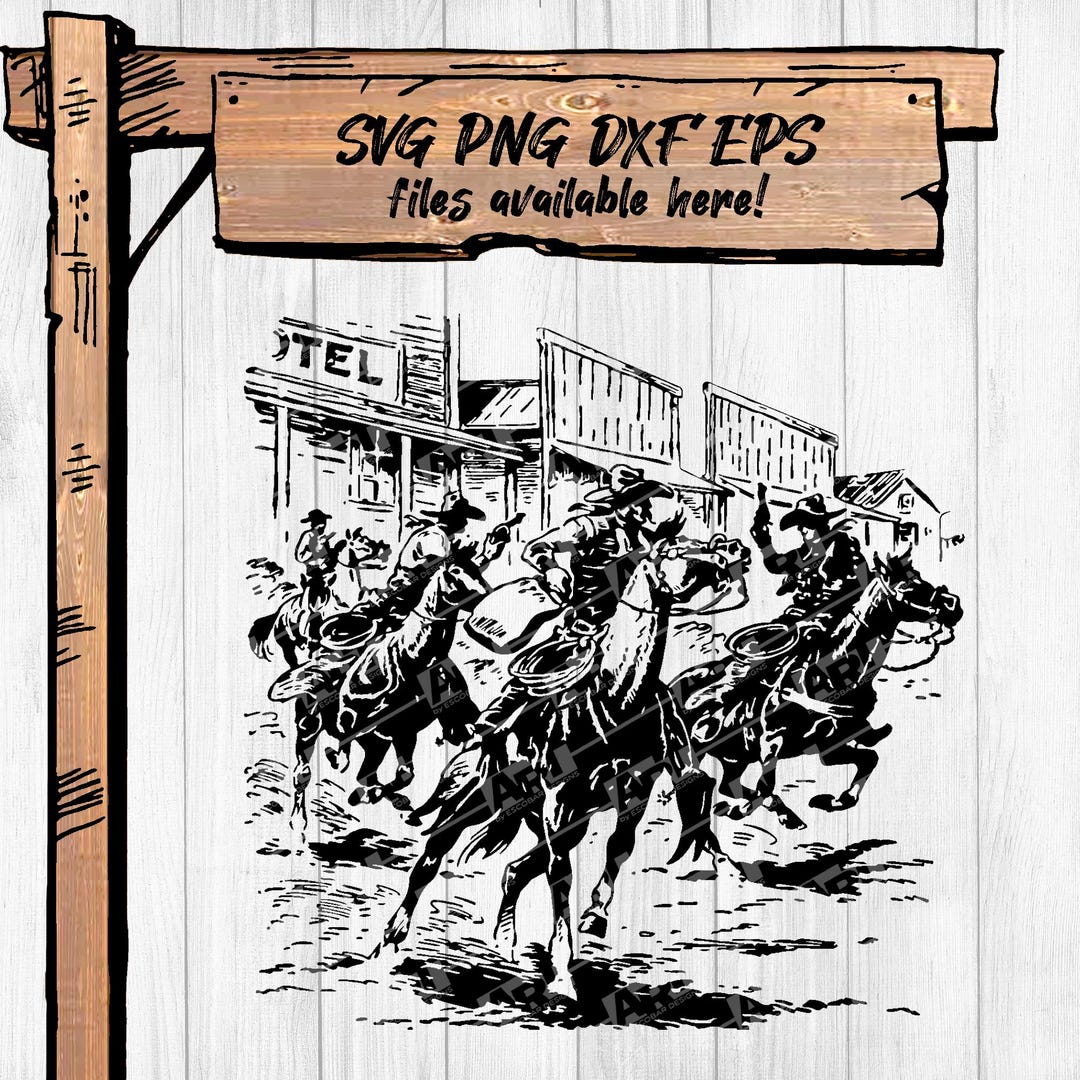 Cowboy & Bank Robbers SVG Bundle – Western Rodeo Clipart for ...